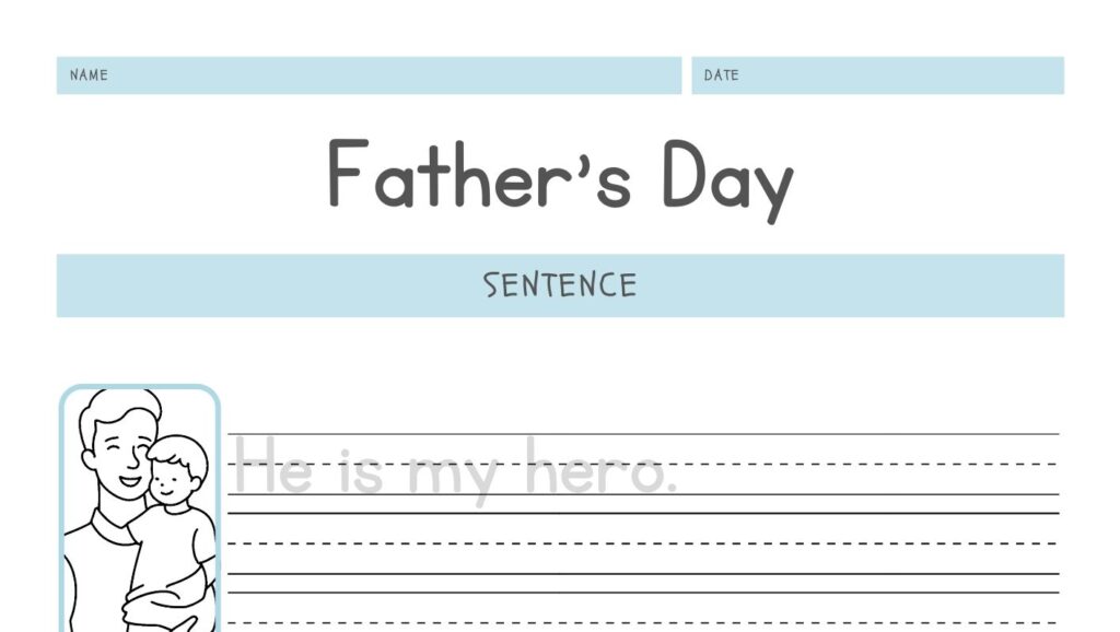 Happy Father’s Day! 父の日に英語で「ありがとう」を伝えよう【文章練習】学習プリント - Tontonttu_保育と英語と ...